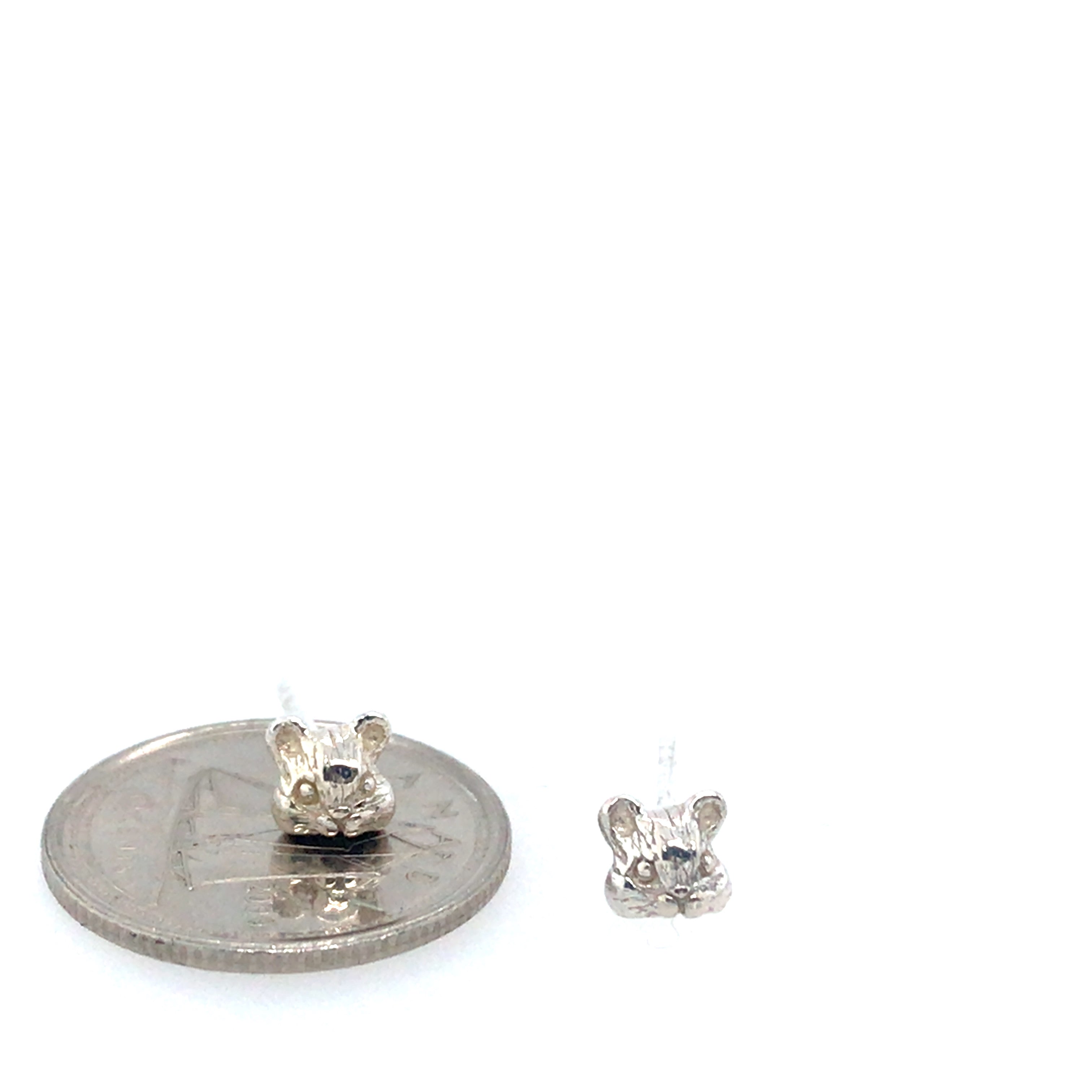 Tiny Chipmunk's Head Silver Stud Earrings by Melody Juthamongkol – L.A ...